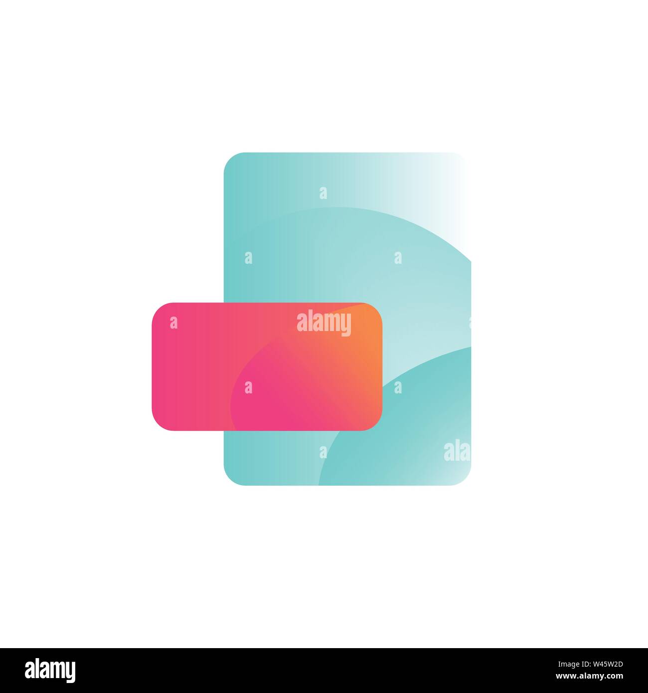 Format icon, layout design. Vector. Gradient flat style. Bright ...
