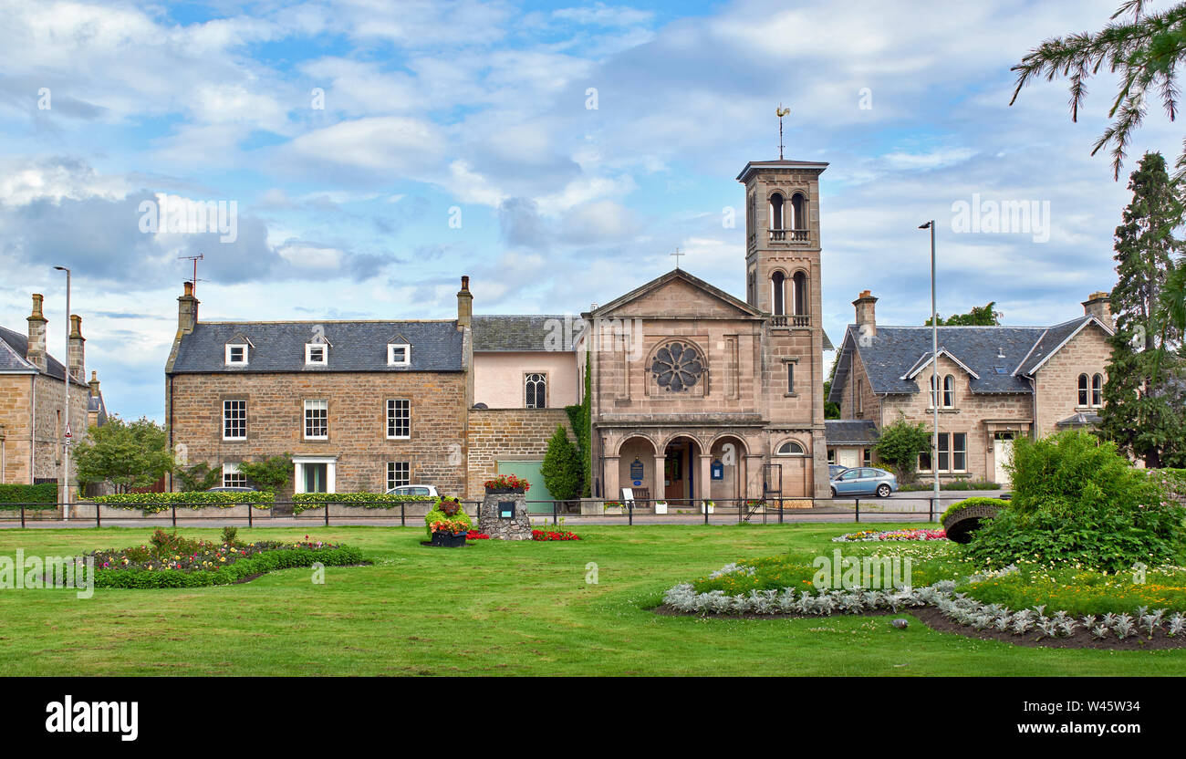 FORRES MORAY SCOTLAND ST JOHNS CHURCH VICTORIA ROAD IN SUMMER THE ...