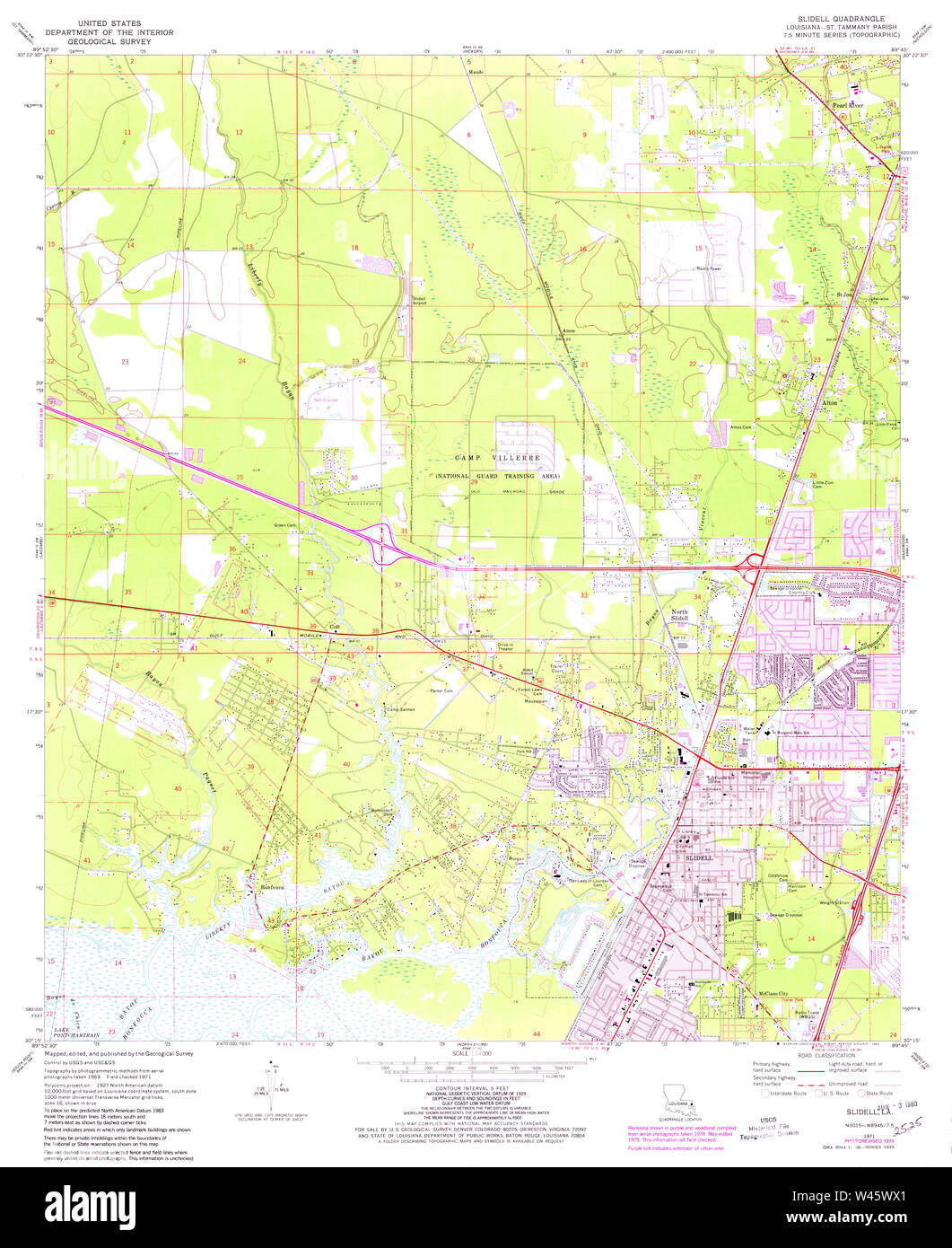 Slidell louisiana map hi-res stock photography and images - Alamy