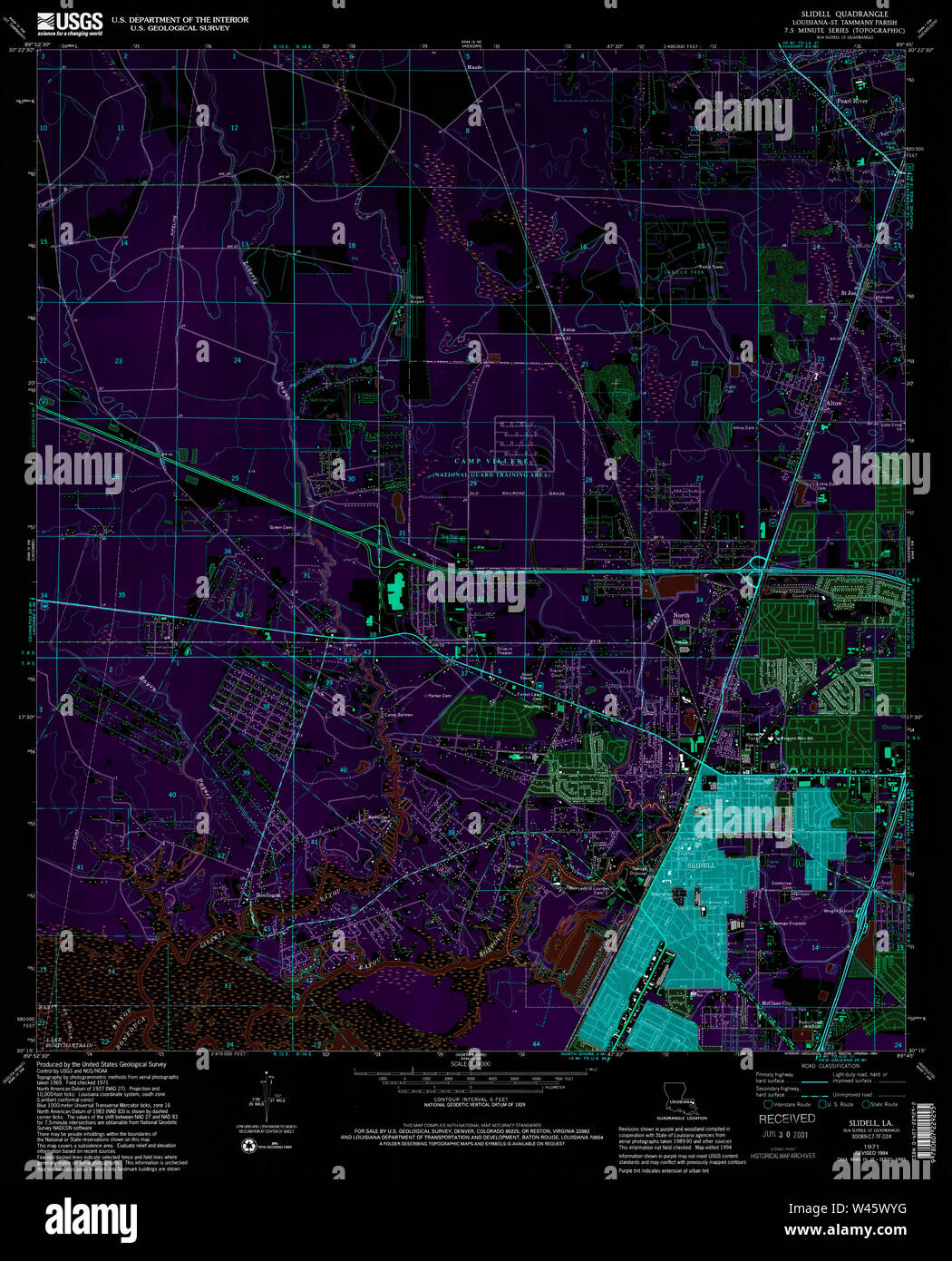 Map of slidell hi-res stock photography and images - Alamy