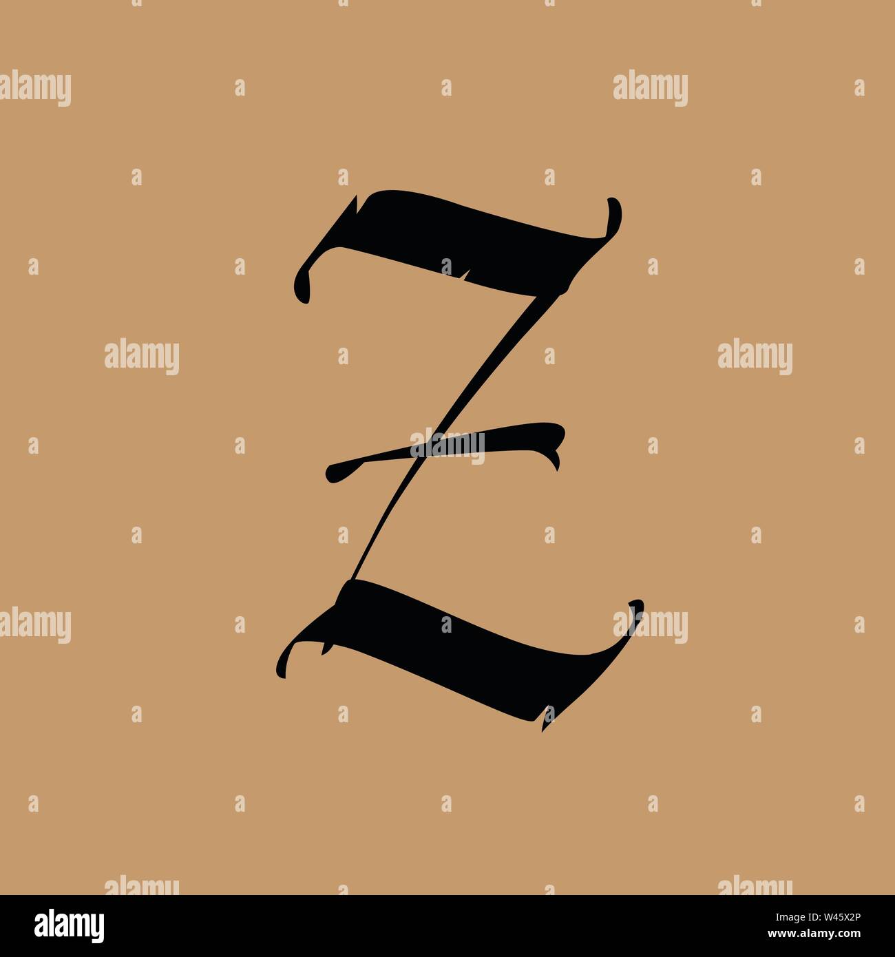 Gothic alphabet z hi-res stock photography and images - Alamy