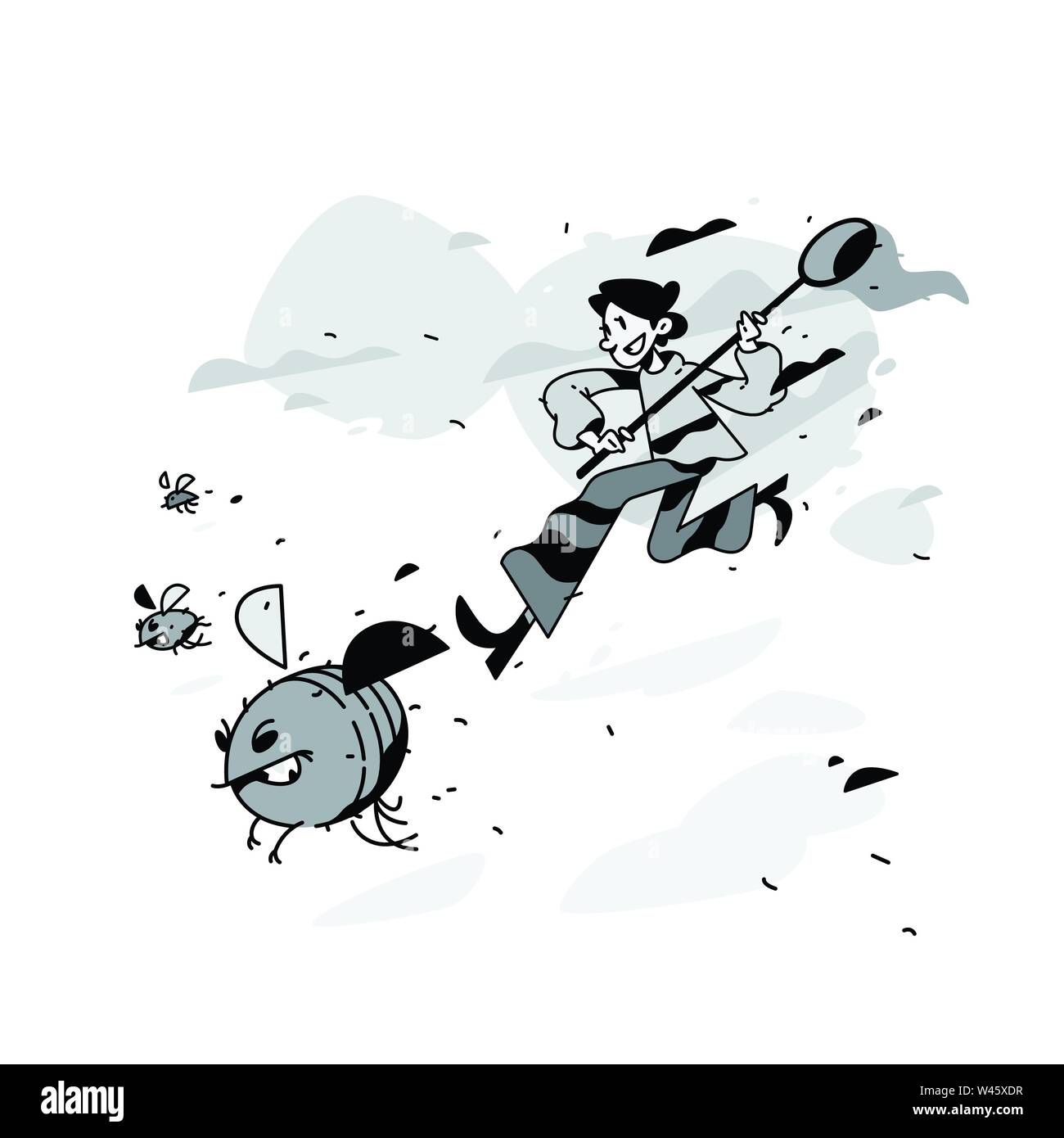 Running computer cartoon character hi-res stock photography and images ...