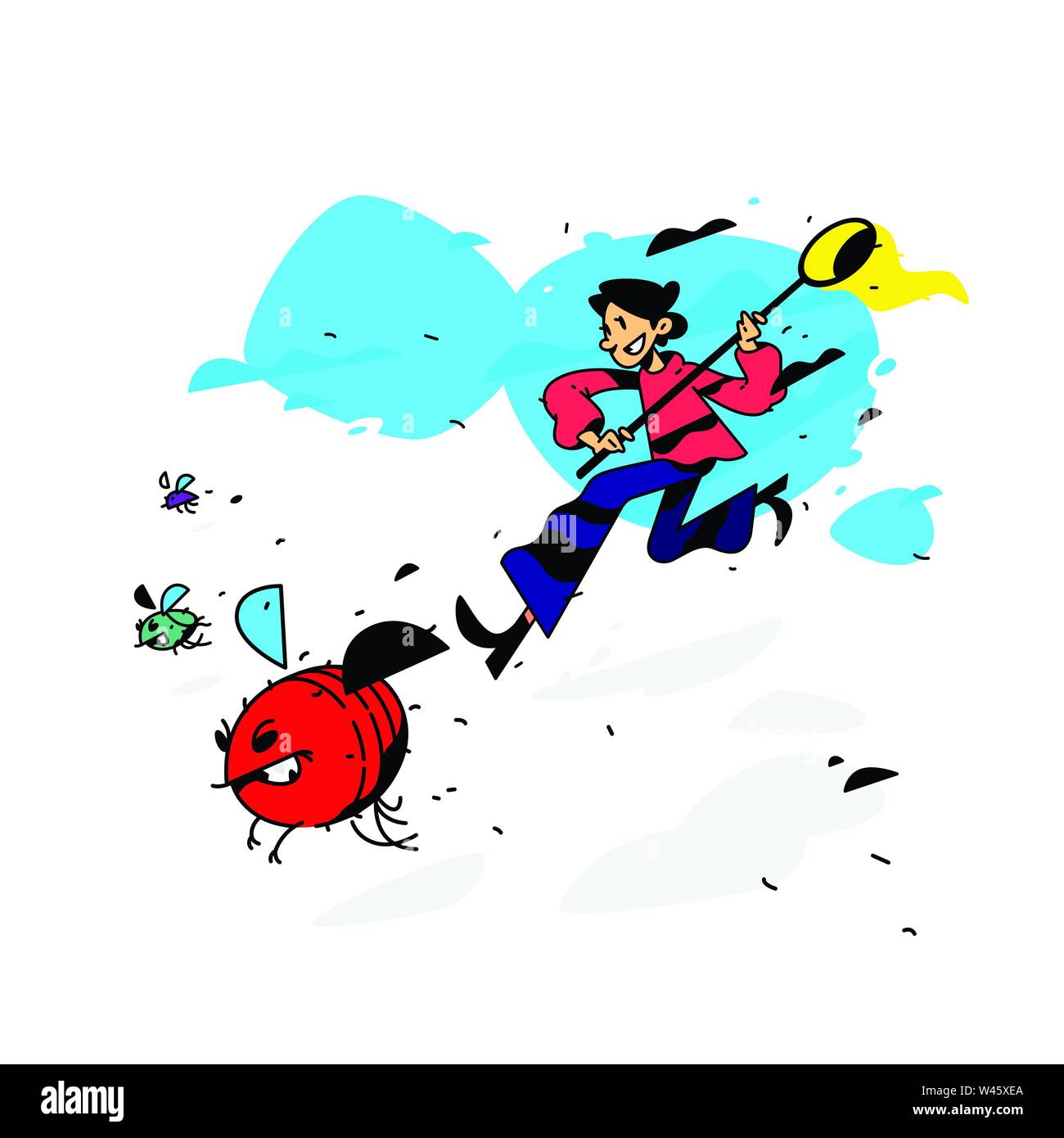 Running computer cartoon character hi-res stock photography and images ...