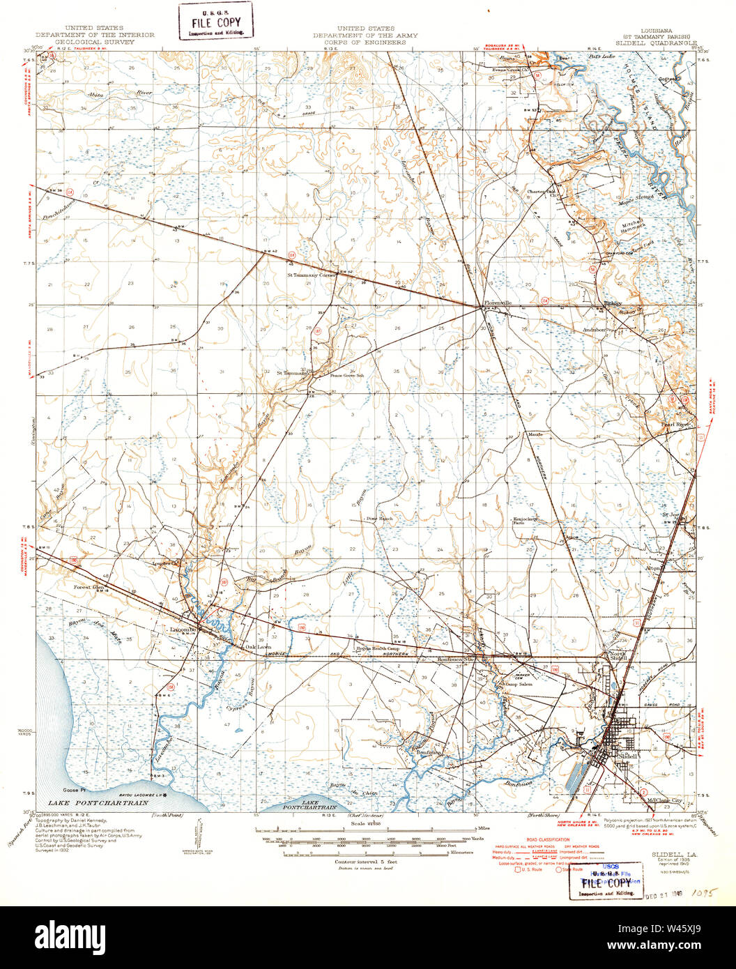 Map of slidell hi-res stock photography and images - Alamy