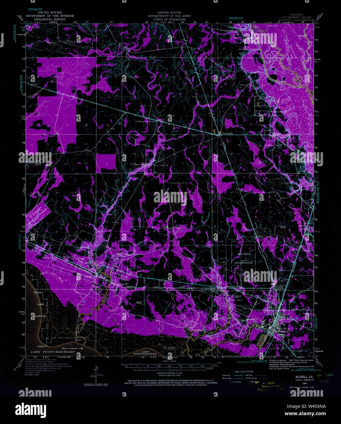 Slidell louisiana map hi-res stock photography and images - Alamy