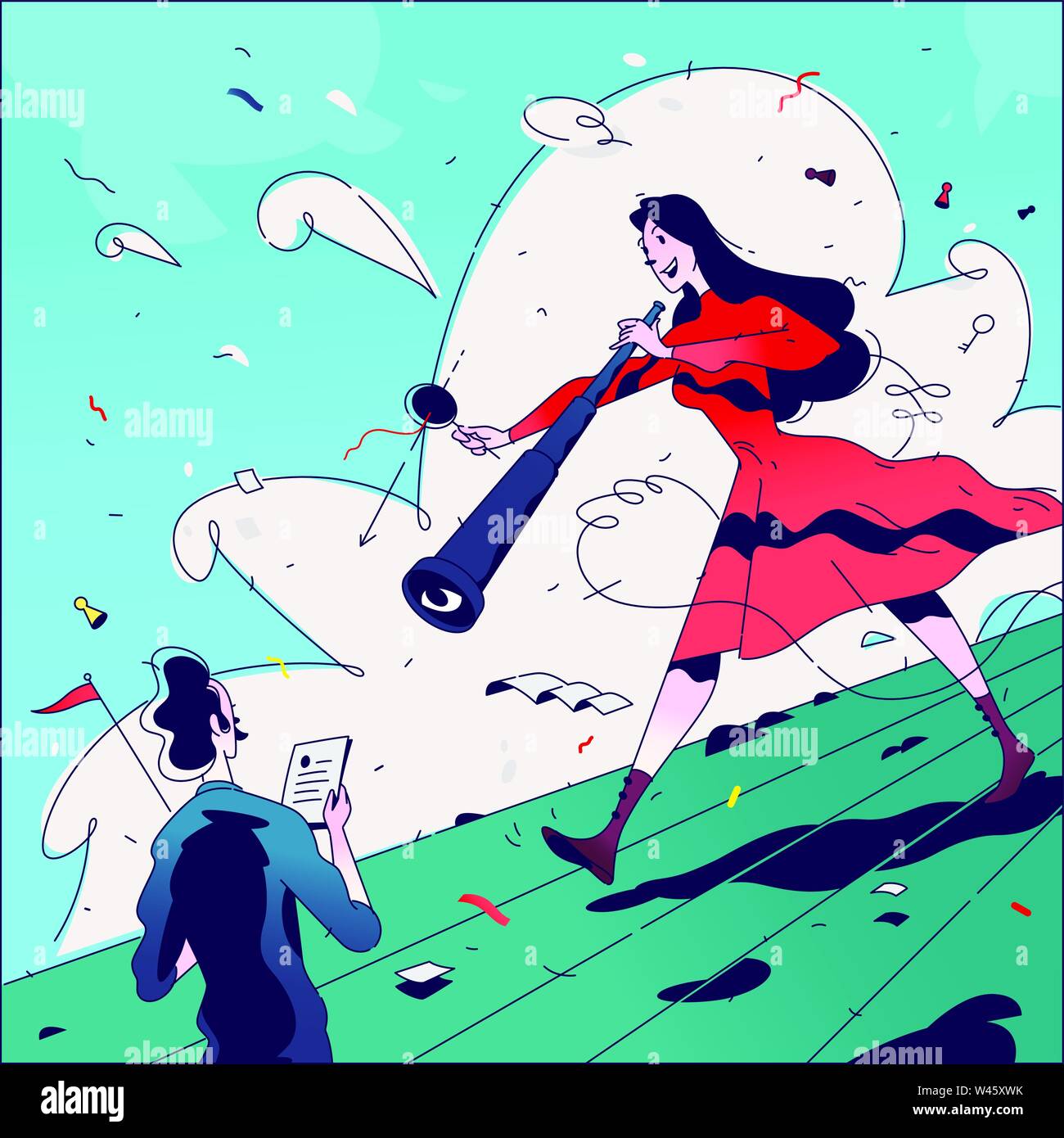 Hr vector cartoon hi-res stock photography and images - Alamy