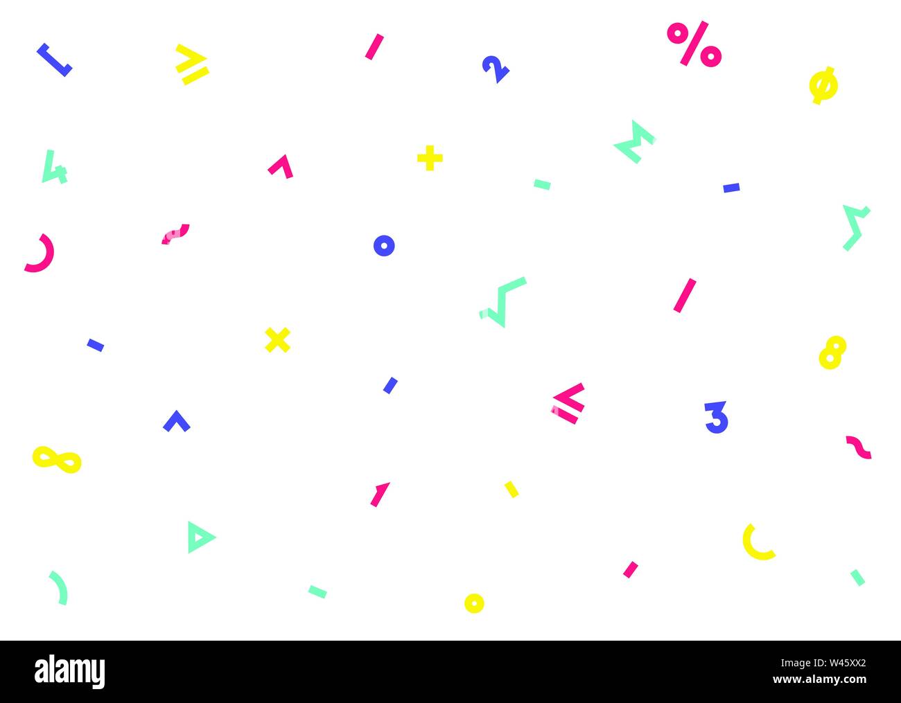 Pattern, patern on the topic of mathematics. Vector. Elements isolated ...