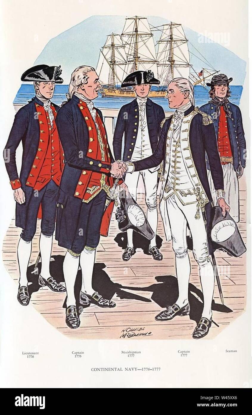 Continental Navy, 1776-1777 Stock Photo - Alamy