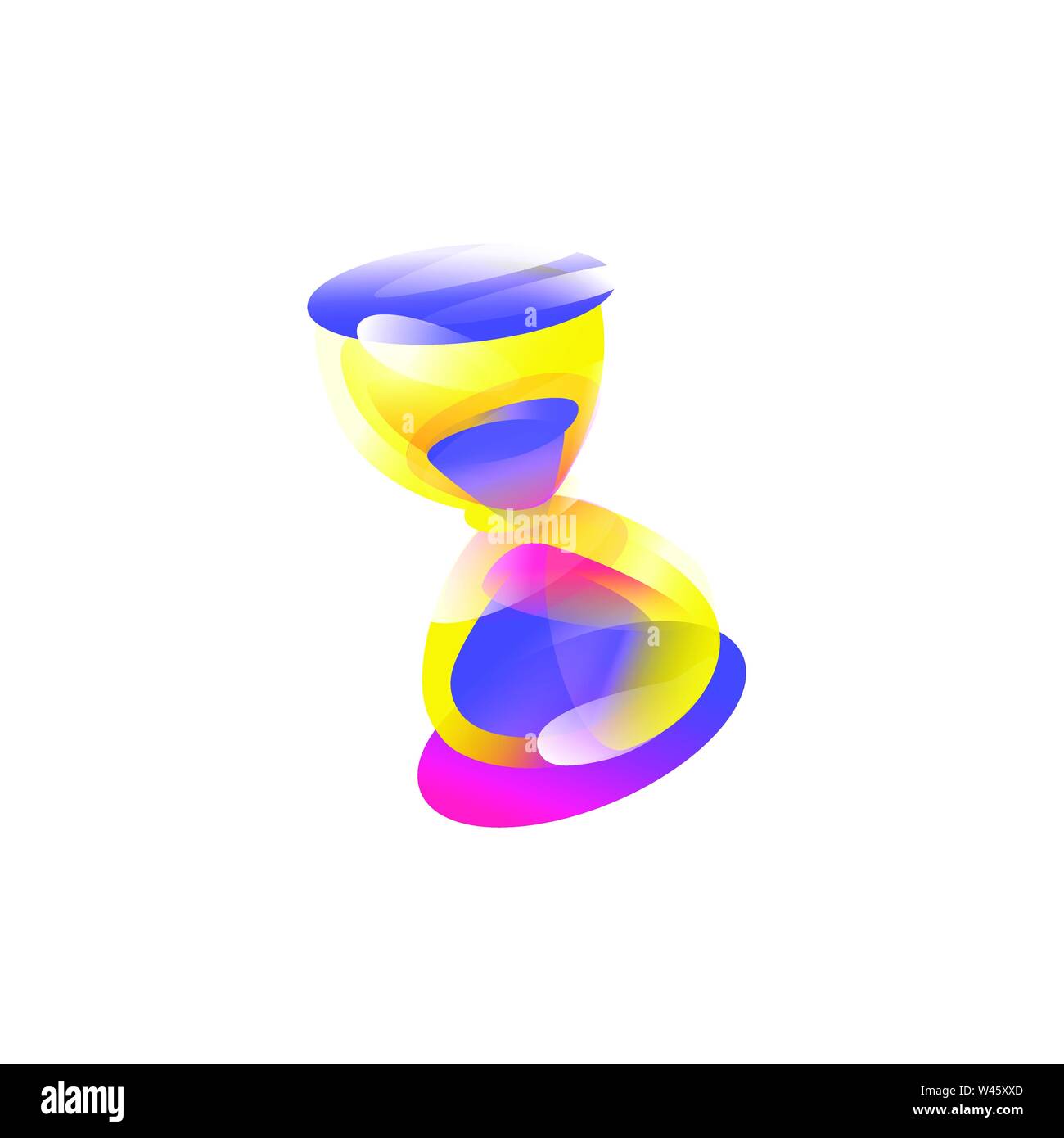 Logo, icon Hourglass. Vector. Image is isolated on white background ...