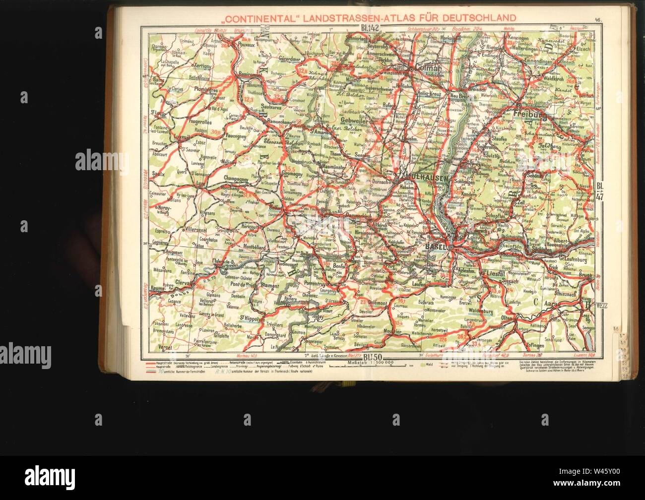 Continental atlas deutschland 1932 46 Stock Photo - Alamy