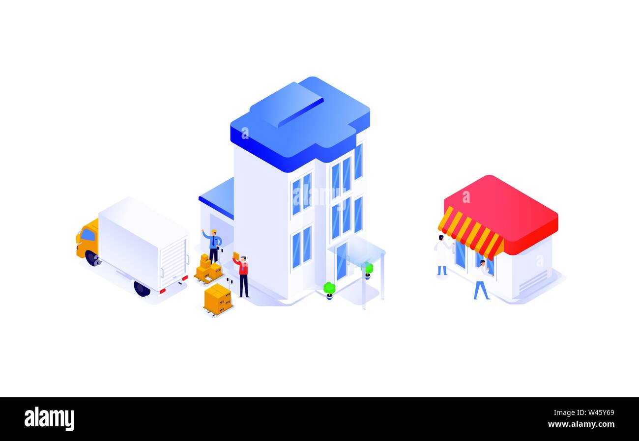 production; vector; industry; shop; factory; illustration; technology ...