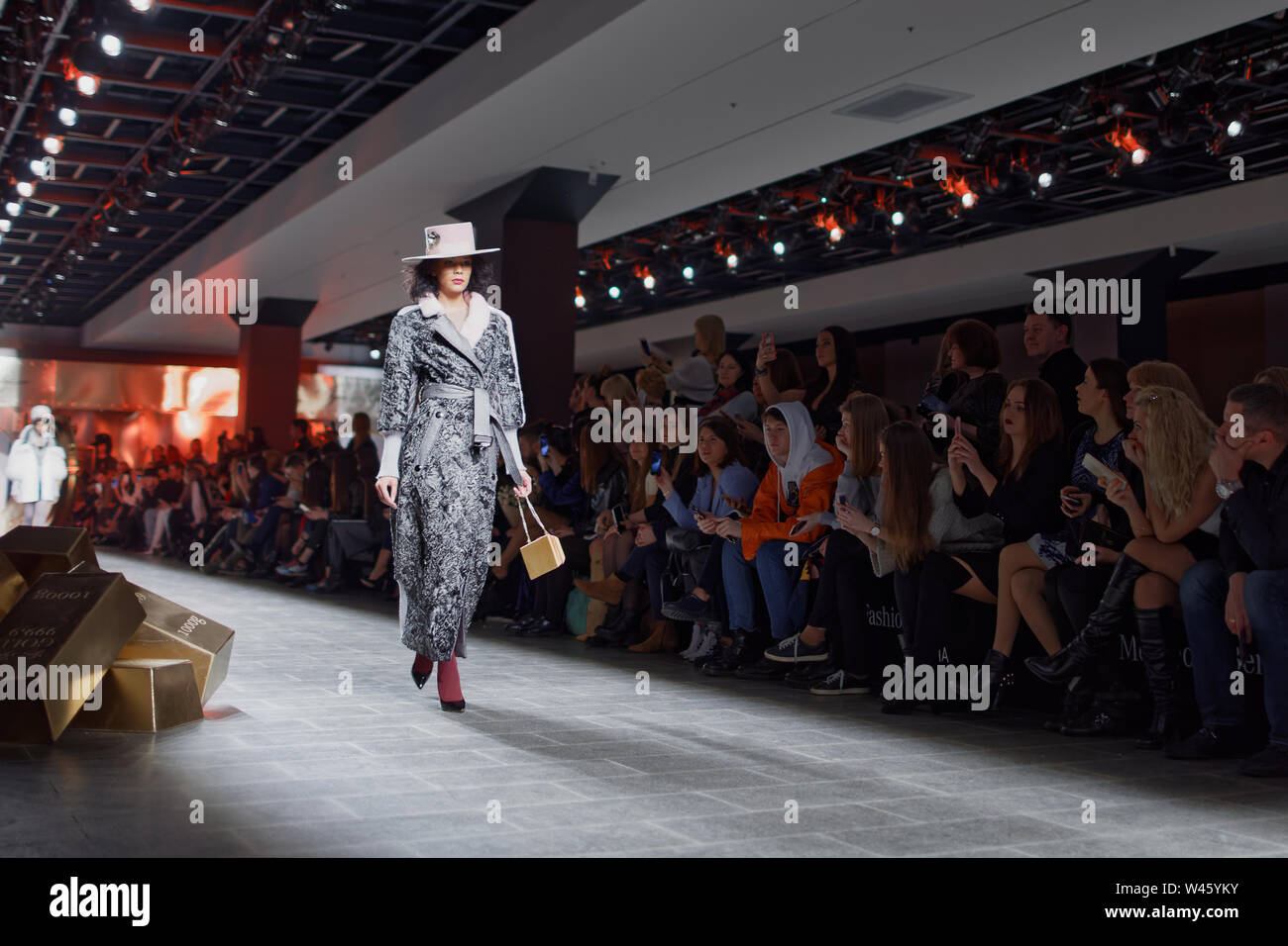 Collection of fashion designer Igor Gulyaev in the fashion show during ...