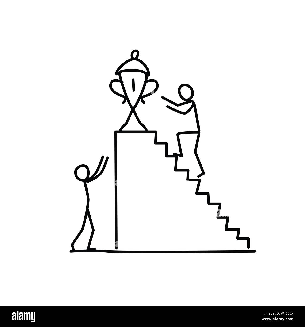 Career competition metaphor Black and White Stock Photos & Images - Alamy