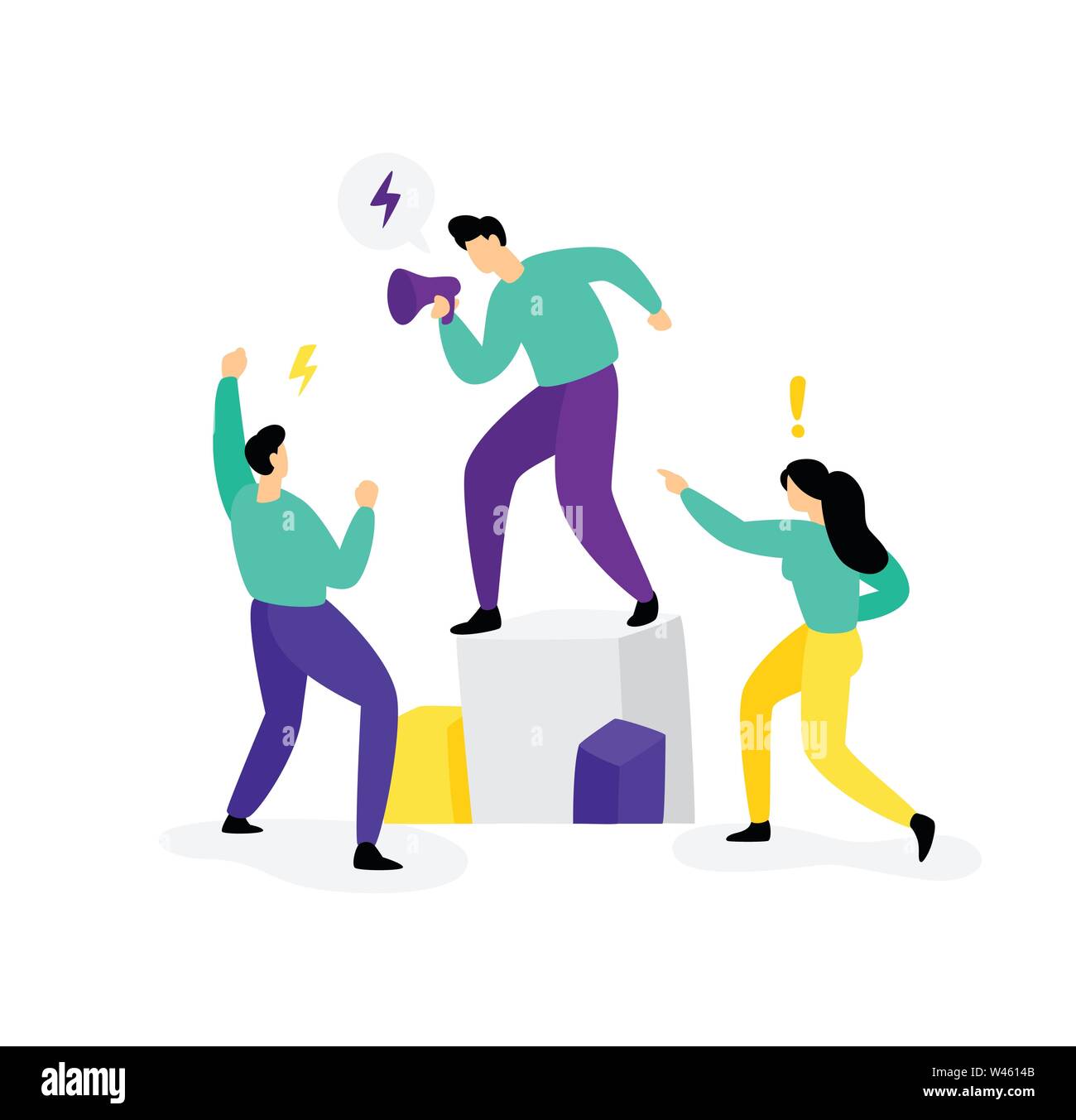 Motivating a team Stock Vector Images - Alamy