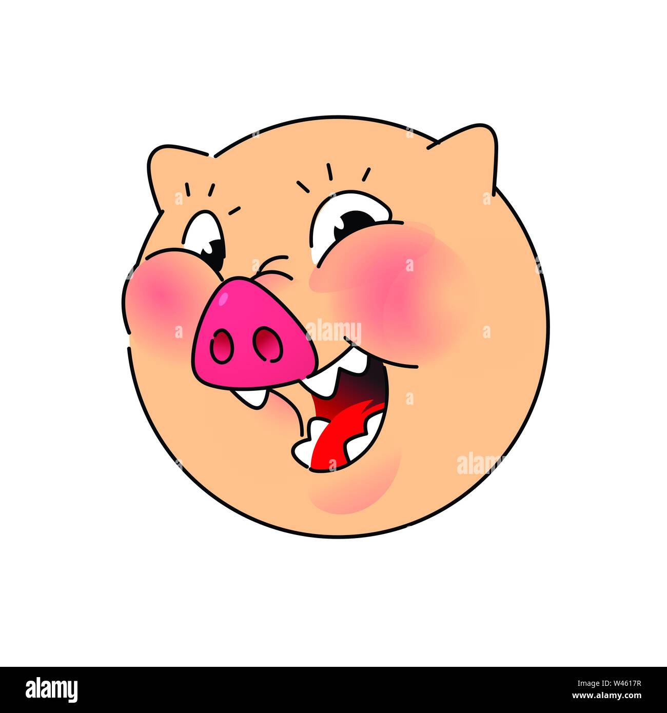 Bacon logo design cartoon Stock Vector Images - Alamy