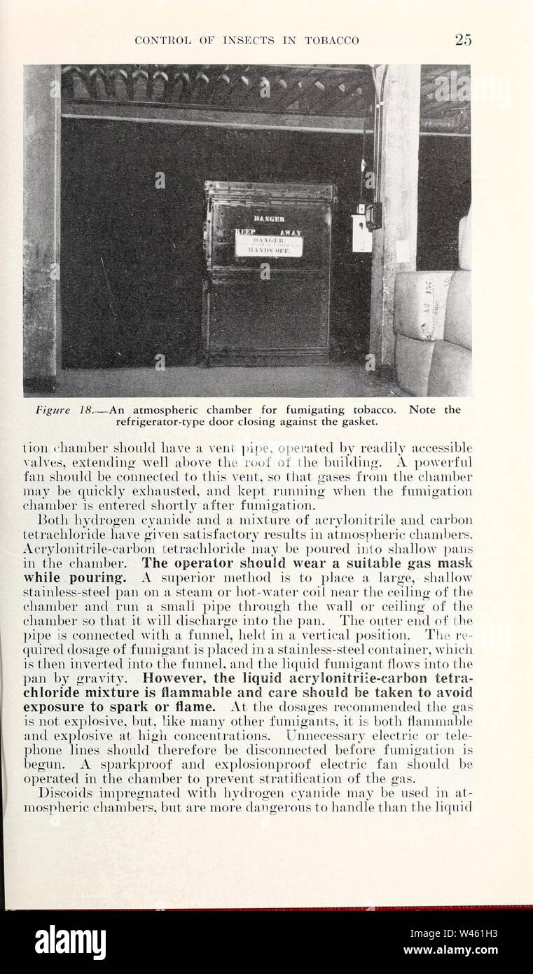 Control of insects in stored and manufactured tobacco (Page 25 Stock ...