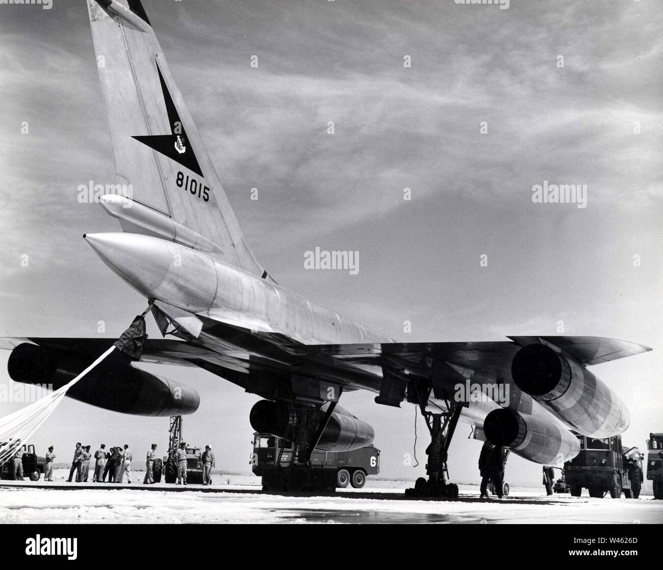 Convair RB-58A Hustler 3-4 rear view (SN 58-1015). Photo taken on April ...