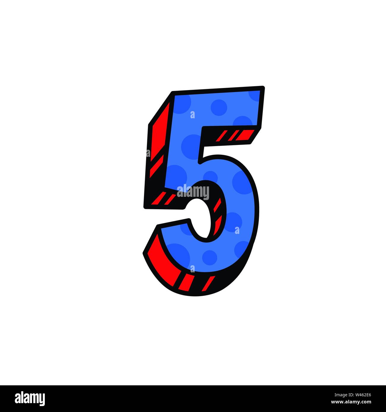 Figure 5 in cartoon style. Vector. Dark blue linear, contour figures ...