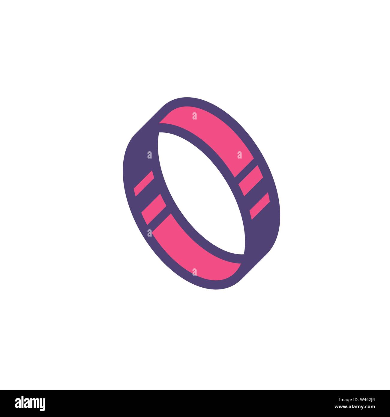 Logo, sign of the letter O. Vector. Linear, outline icon. Isometry, 3D ...