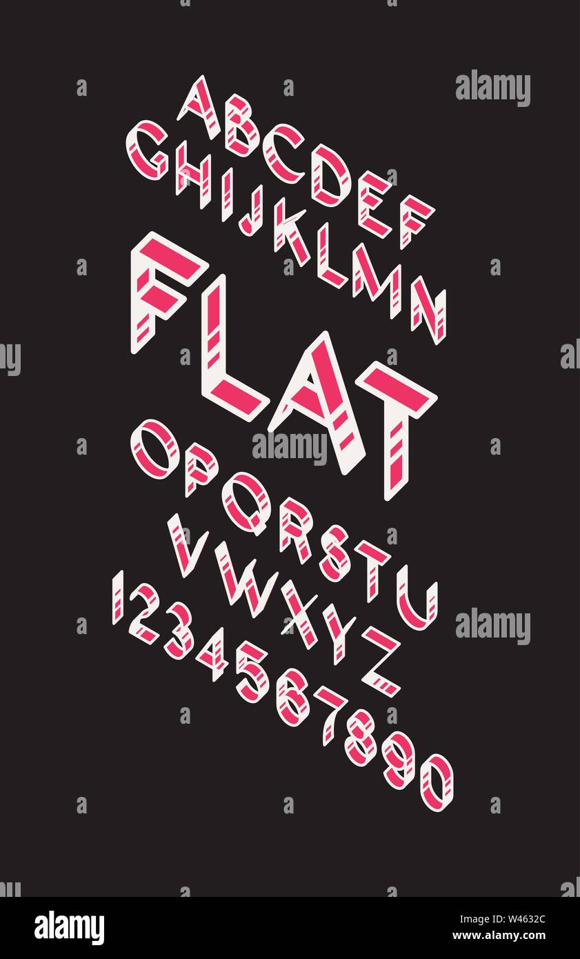 English font set. Vector. White linear, contour letters and numbers ...