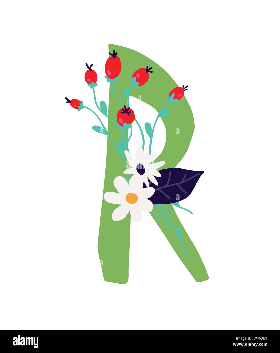 Letter r flowers hi-res stock photography and images - Alamy