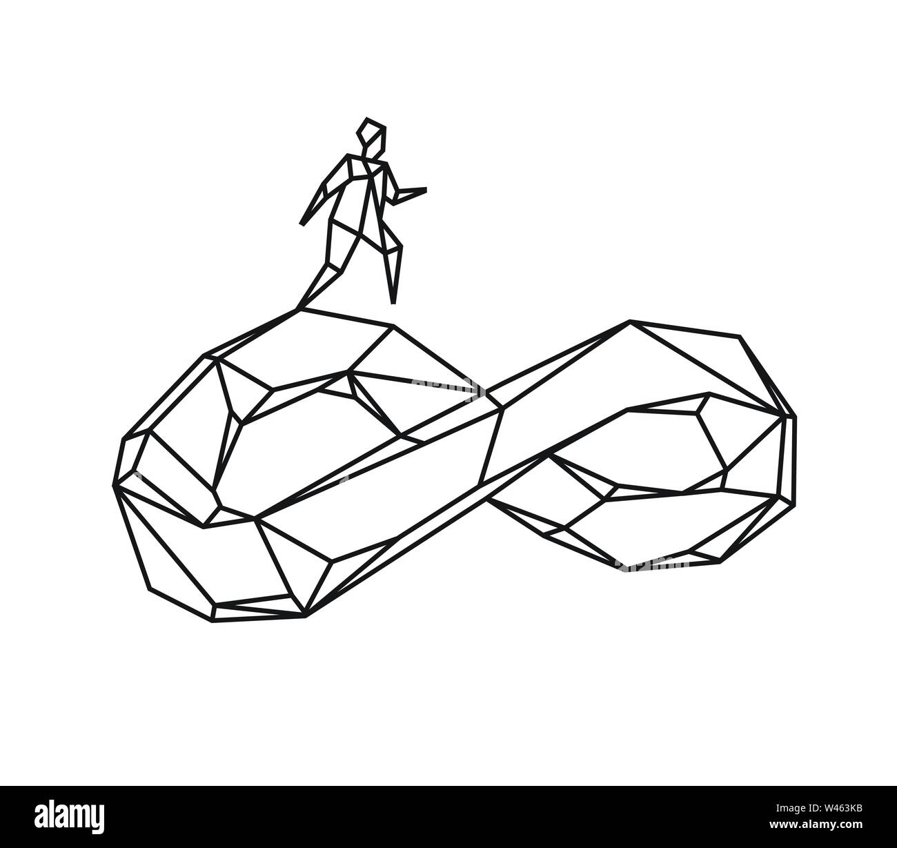 Image businessman drawing infinity sign Stock Vector Images - Alamy