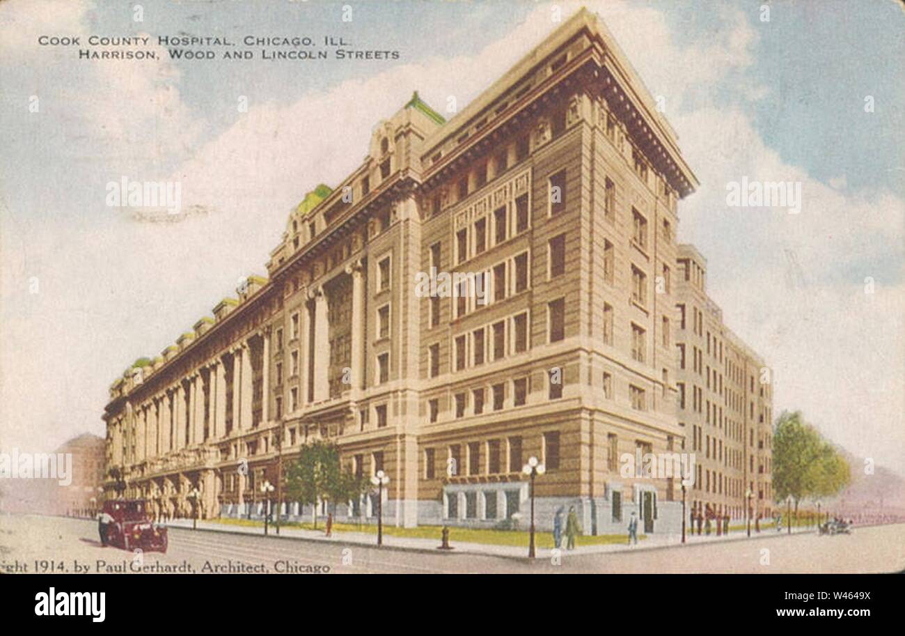 Cook County Hospital, Chicago, Illinois, Harrison, Wood And Lincoln ...