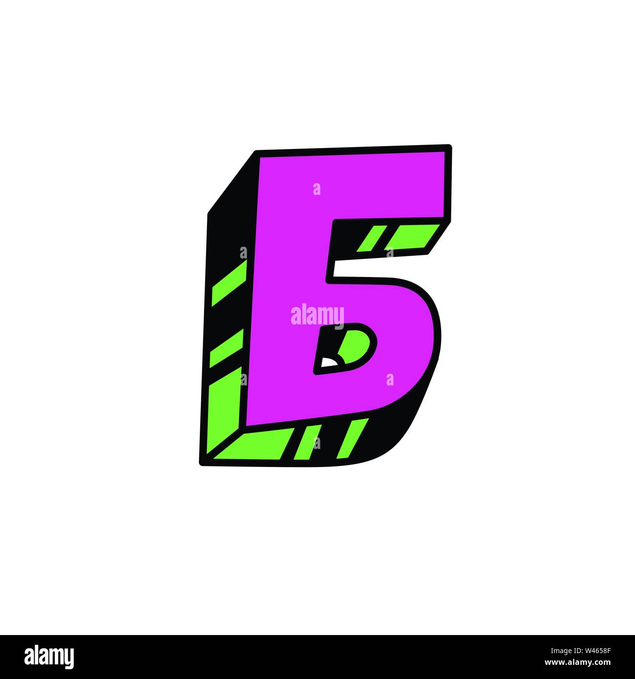 Letter in cartoon style. Vector. Bright red Latin letter. Bulk forms ...