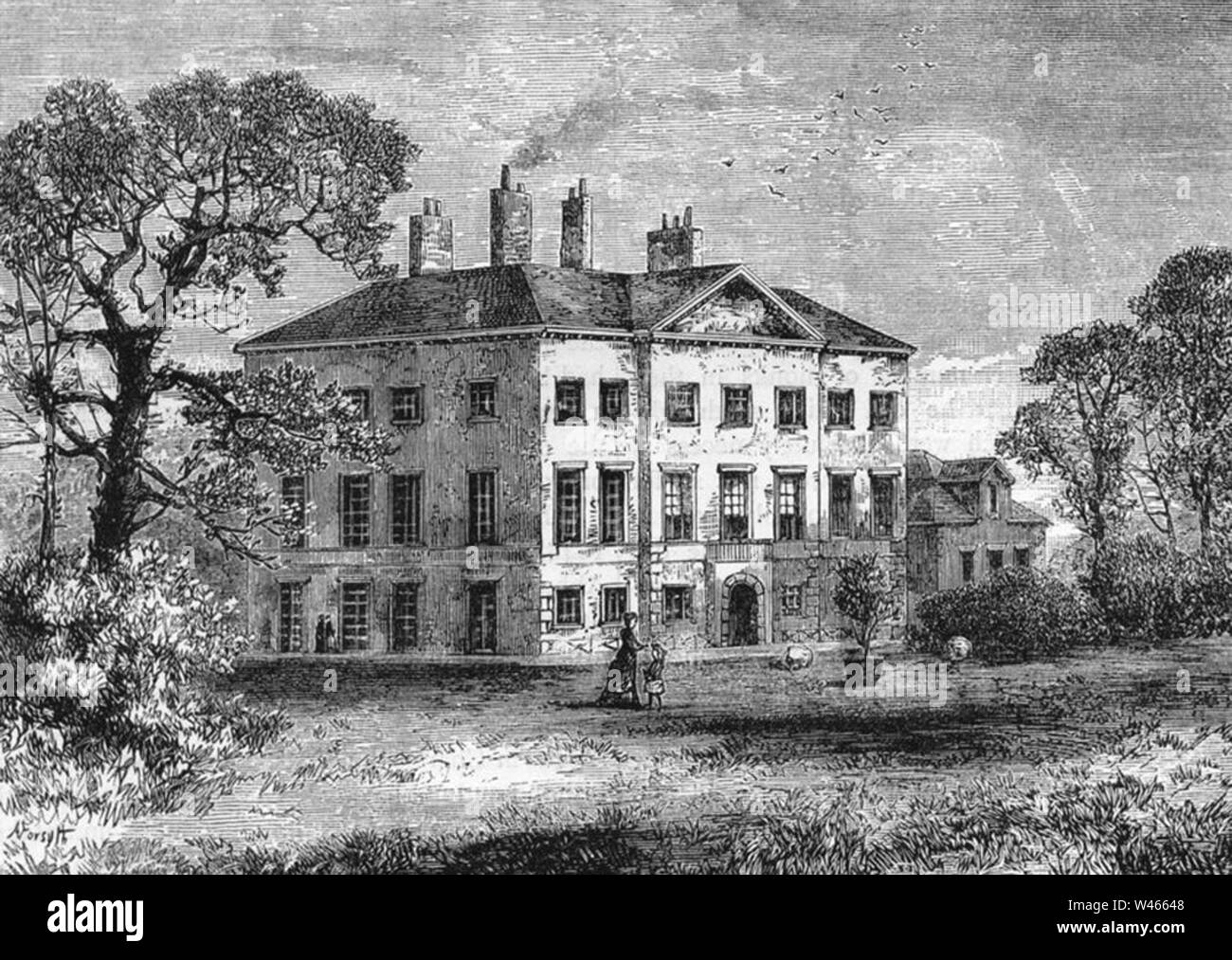 Copped Hall, nr Epping, Essex, England. late 1880's print Stock Photo ...