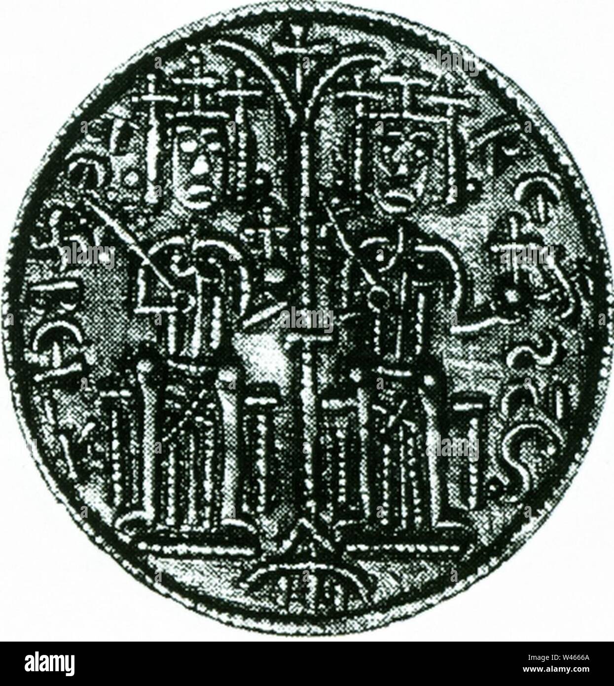 Copper coin of Bela III Stock Photo - Alamy