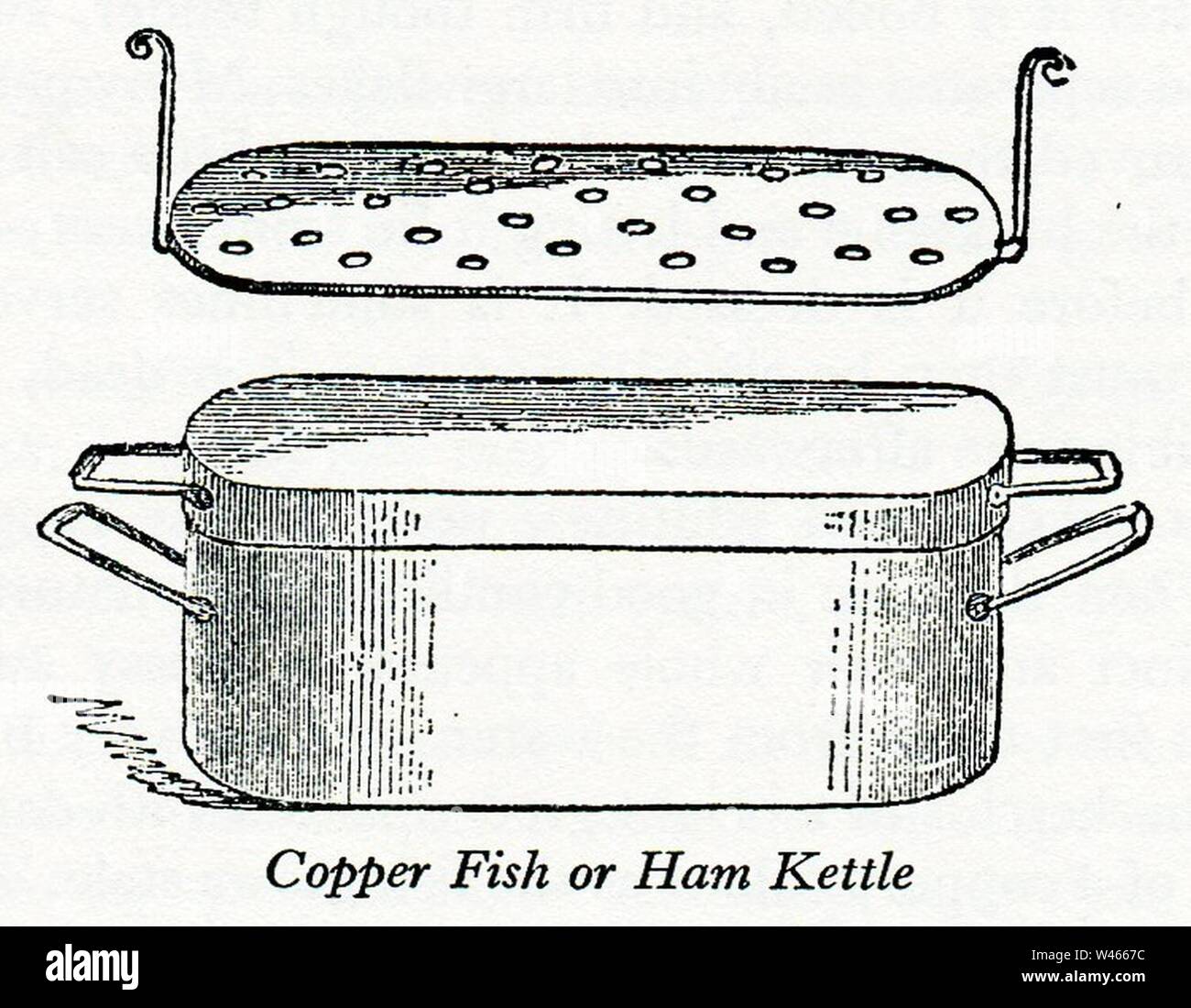 Copper Fish or Ham Kettle Eliza Acton Stock Photo - Alamy