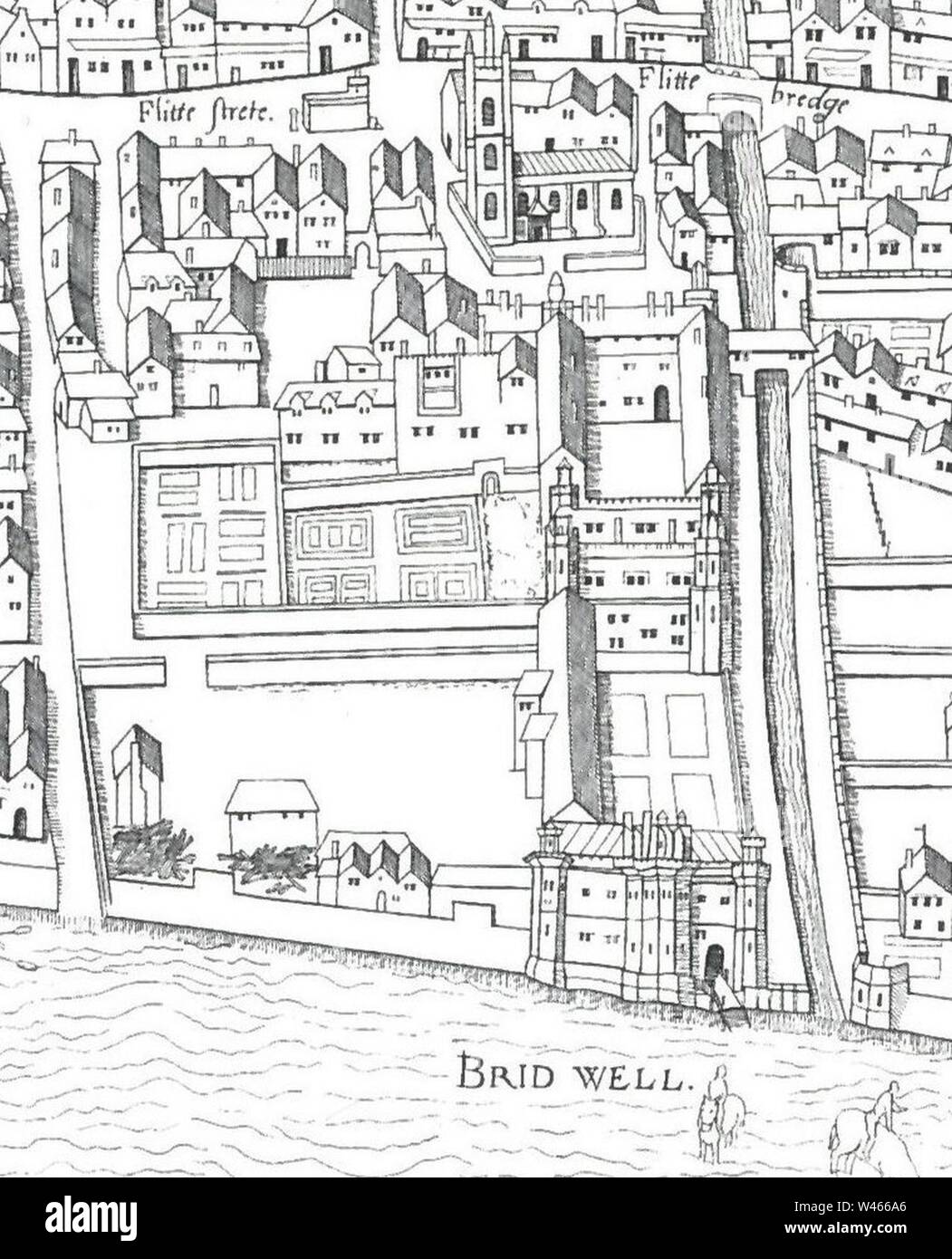 Copperplate map Bridewell Stock Photo - Alamy