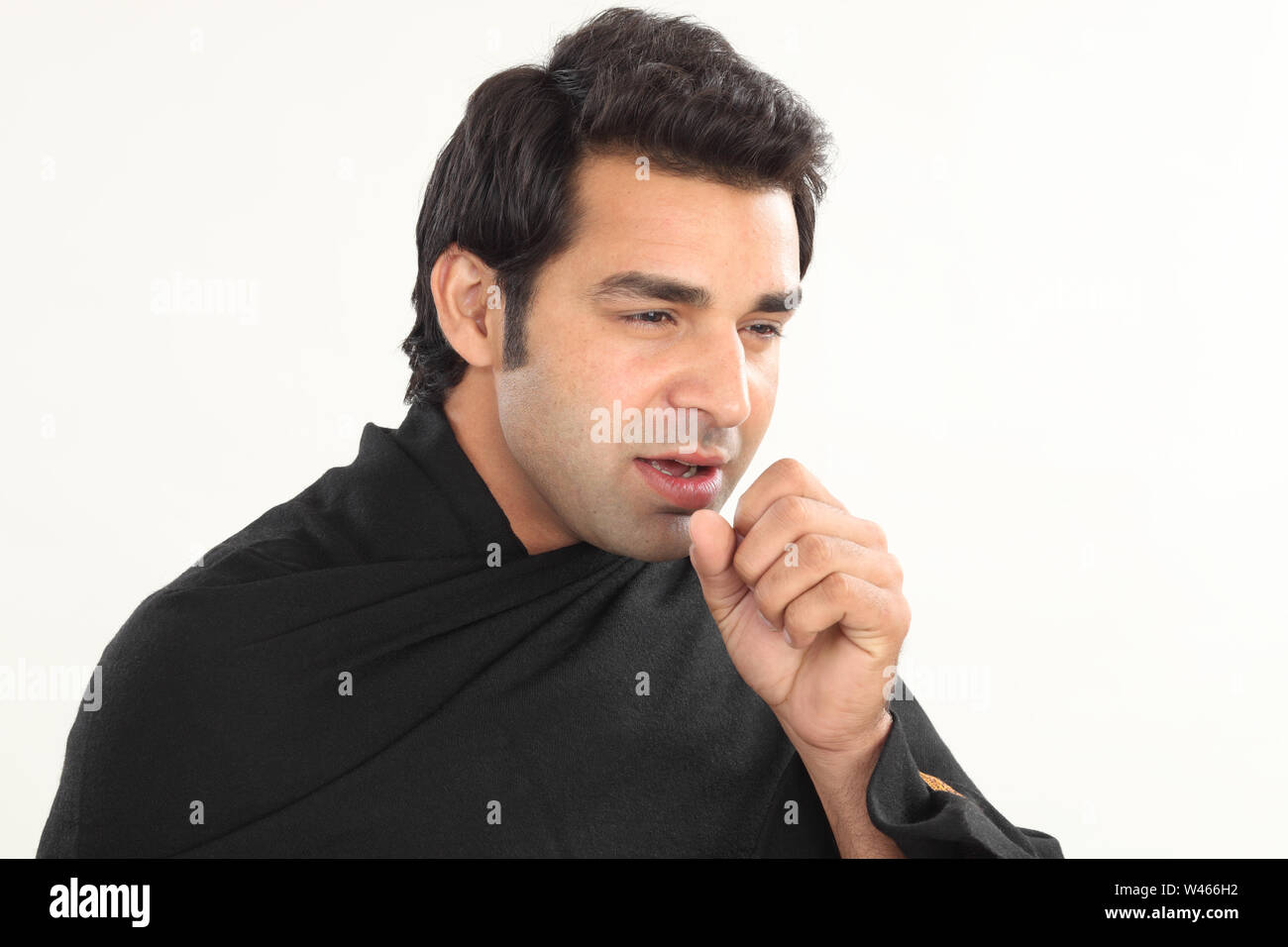 Close up of a man coughing Stock Photo - Alamy