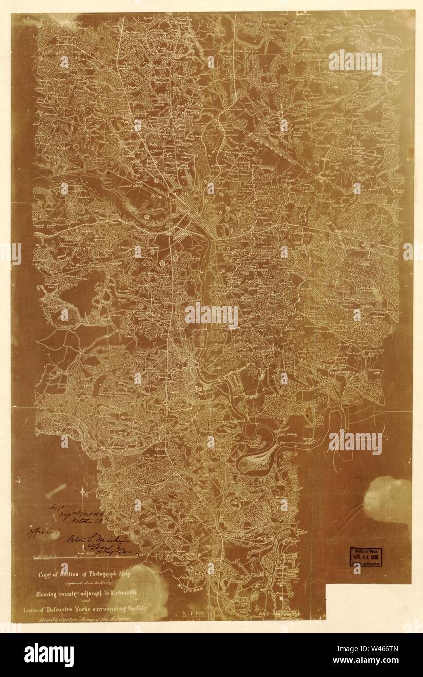 Copy of section of photograph map captured from the enemy, showing ...