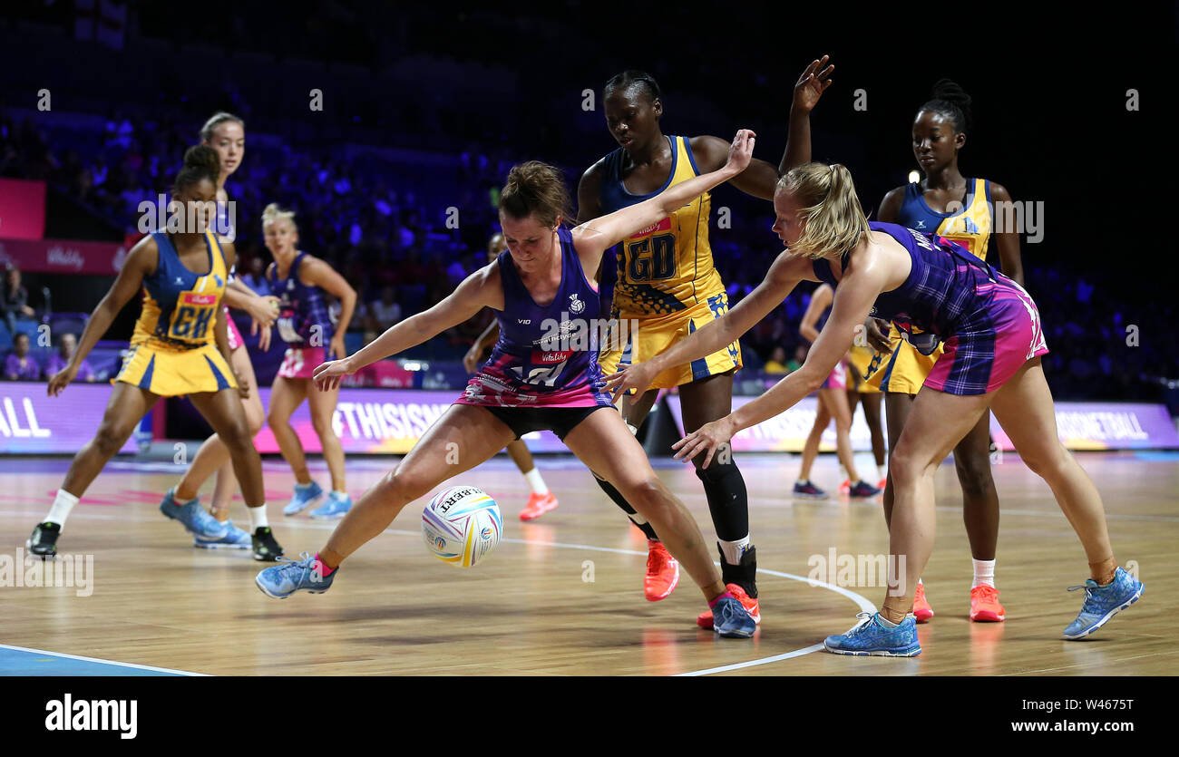 Scotland's Lynsey Gallagher (centre) and Claire Maxwell (right) in ...