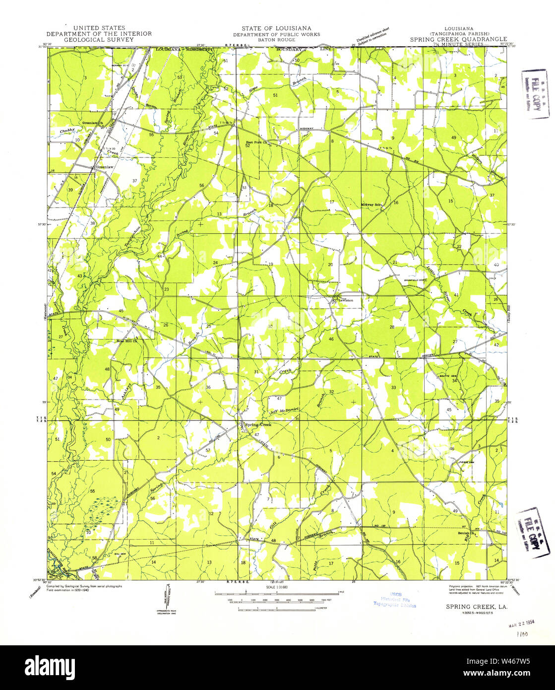 Spring creek map hi-res stock photography and images - Alamy
