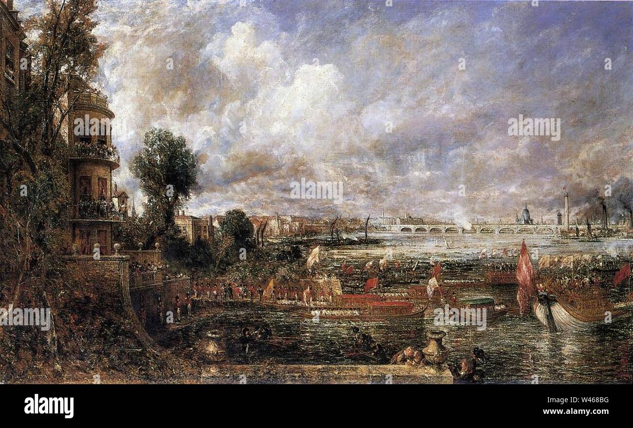 The Opening of Waterloo Bridge seen from Whitehall Stairs John ...