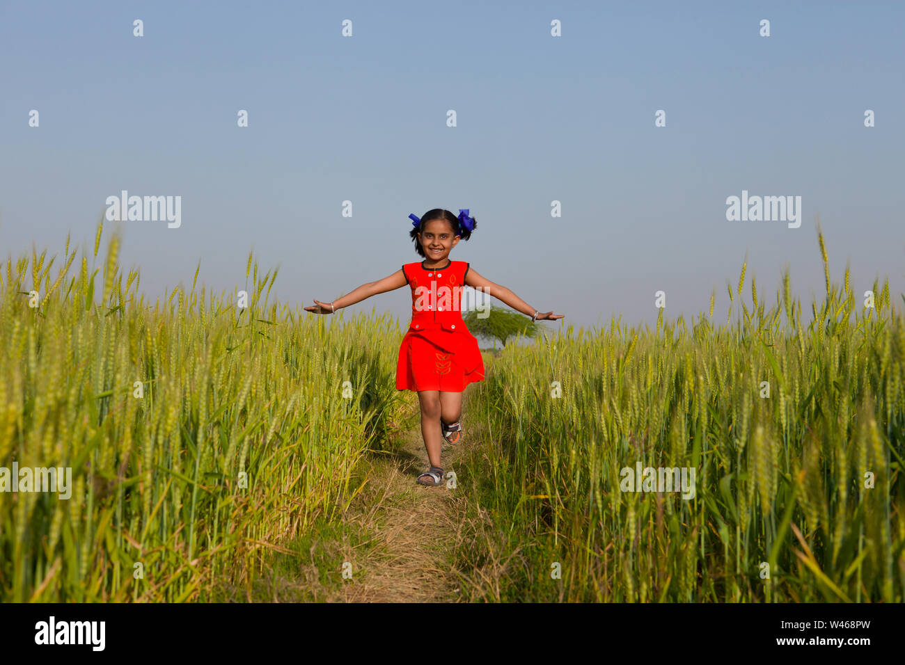 India girl child farm hi-res stock photography and images - Alamy