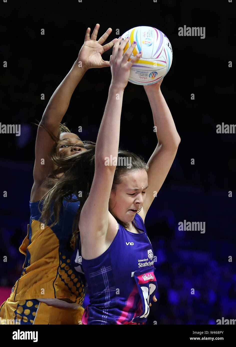 Scotland's Emma Barrie in action during the Netball World Cup match at ...