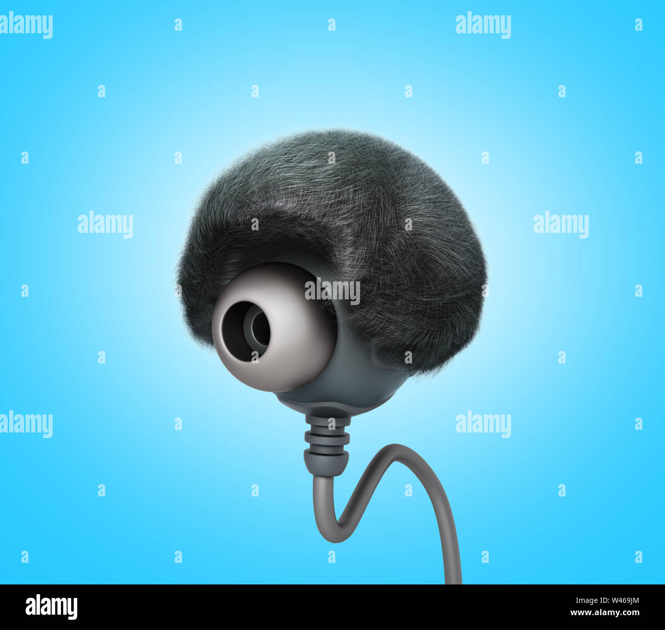 concept of musical styles jazz balloon on the earphone 3d render on ...