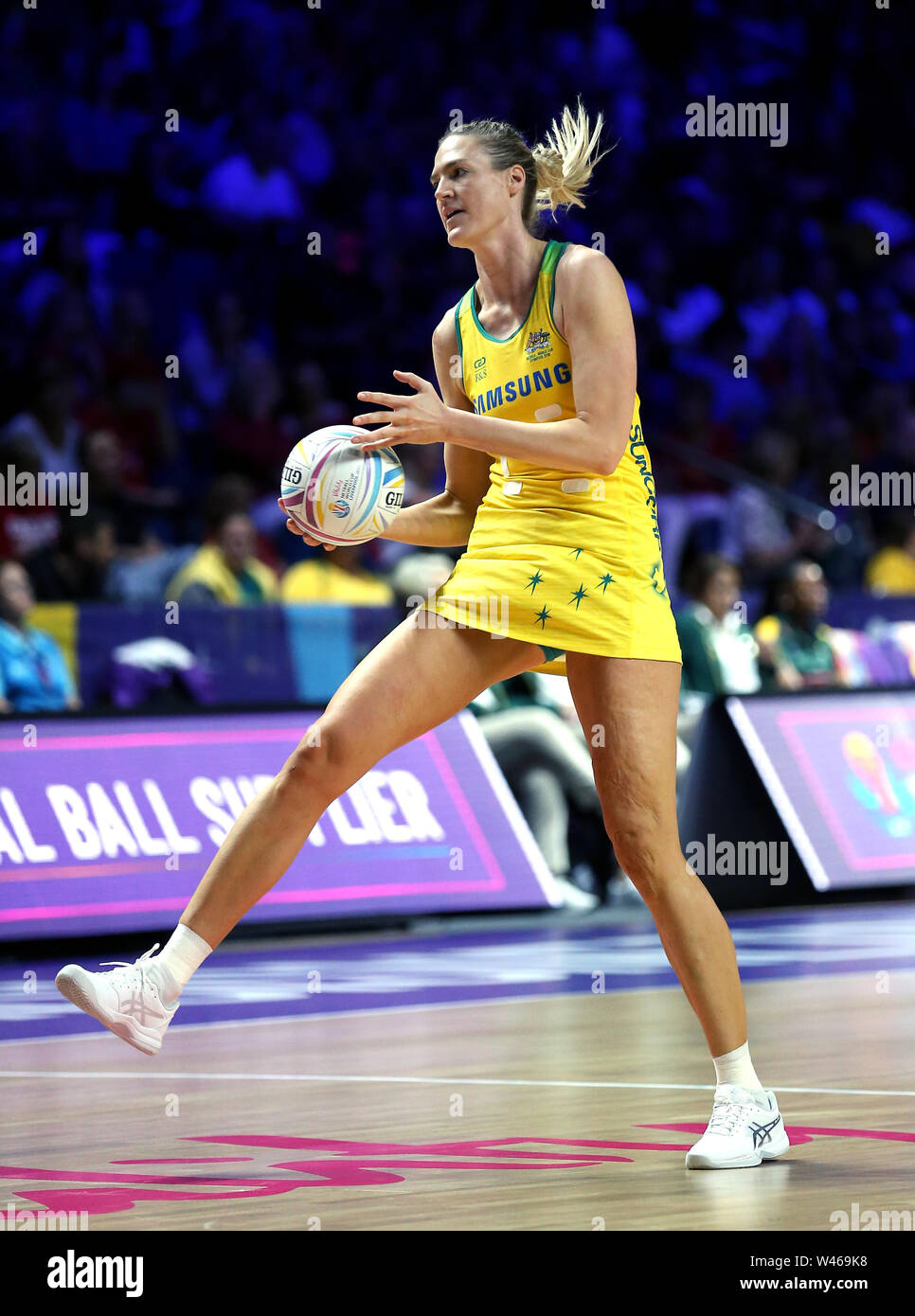Australia's Caitlin Bassett during the Netball World Cup match at the M&S Bank Arena, Liverpool ...