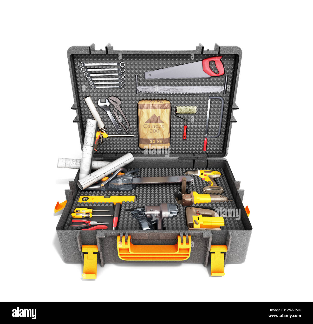 Tools in open case Cut Out Stock Images & Pictures - Alamy