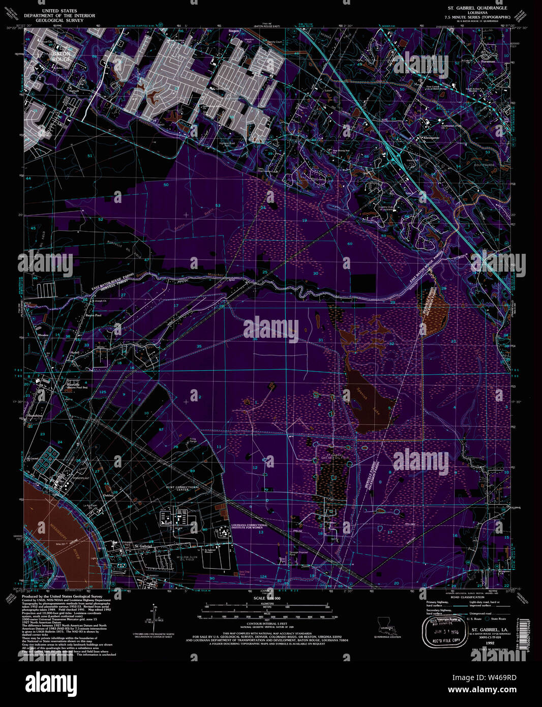 Map of st gabriel hi-res stock photography and images - Alamy
