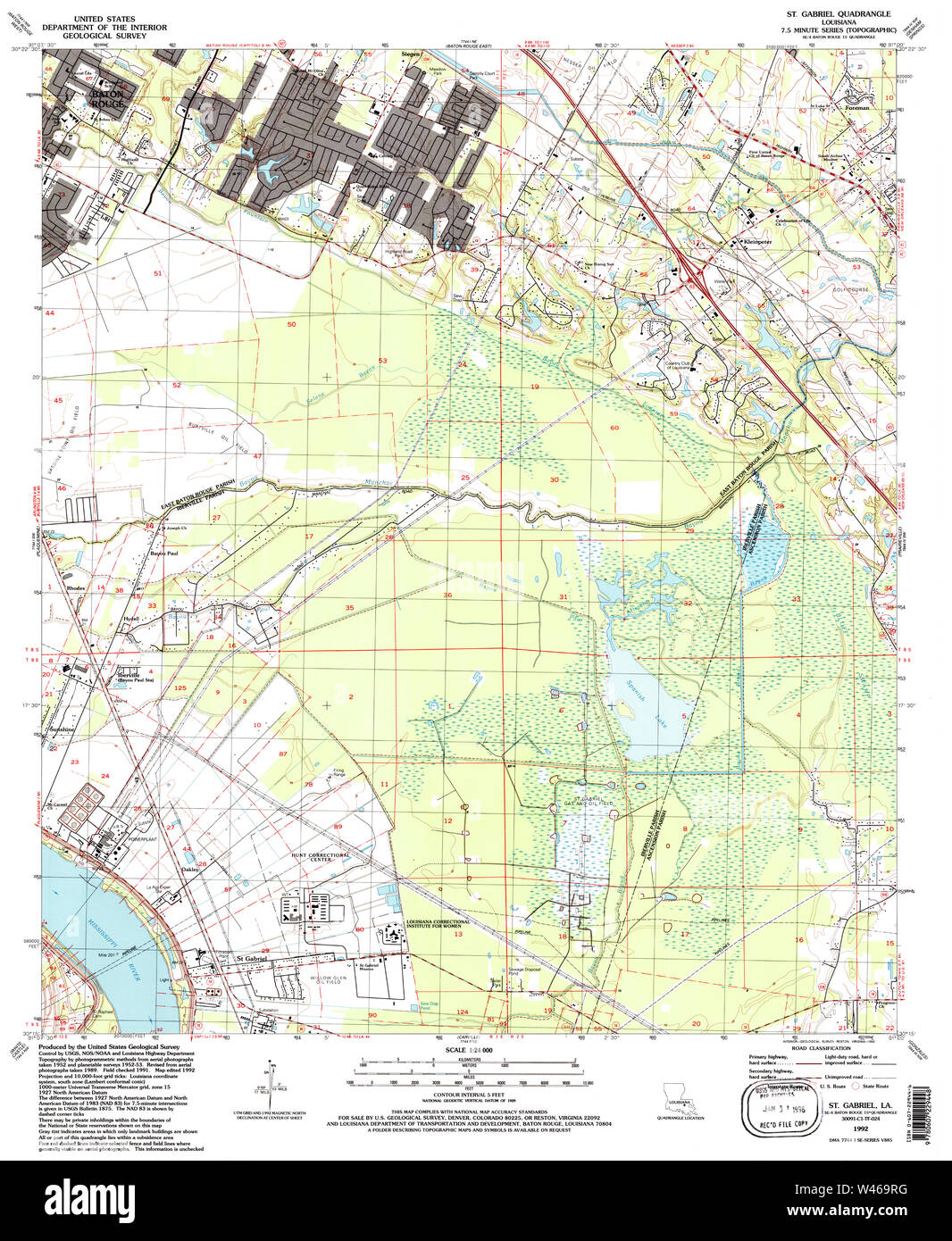 Map of st gabriel hi-res stock photography and images - Alamy