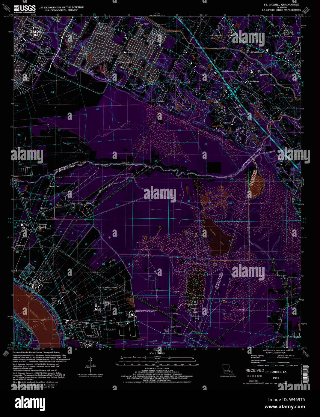 Map of st gabriel hi-res stock photography and images - Alamy