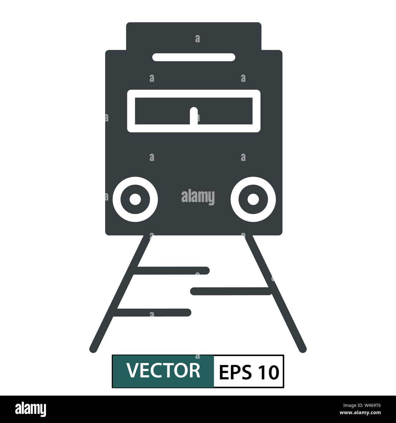 Train icon, symbol, flat design isolated on white. Vector illustration ...