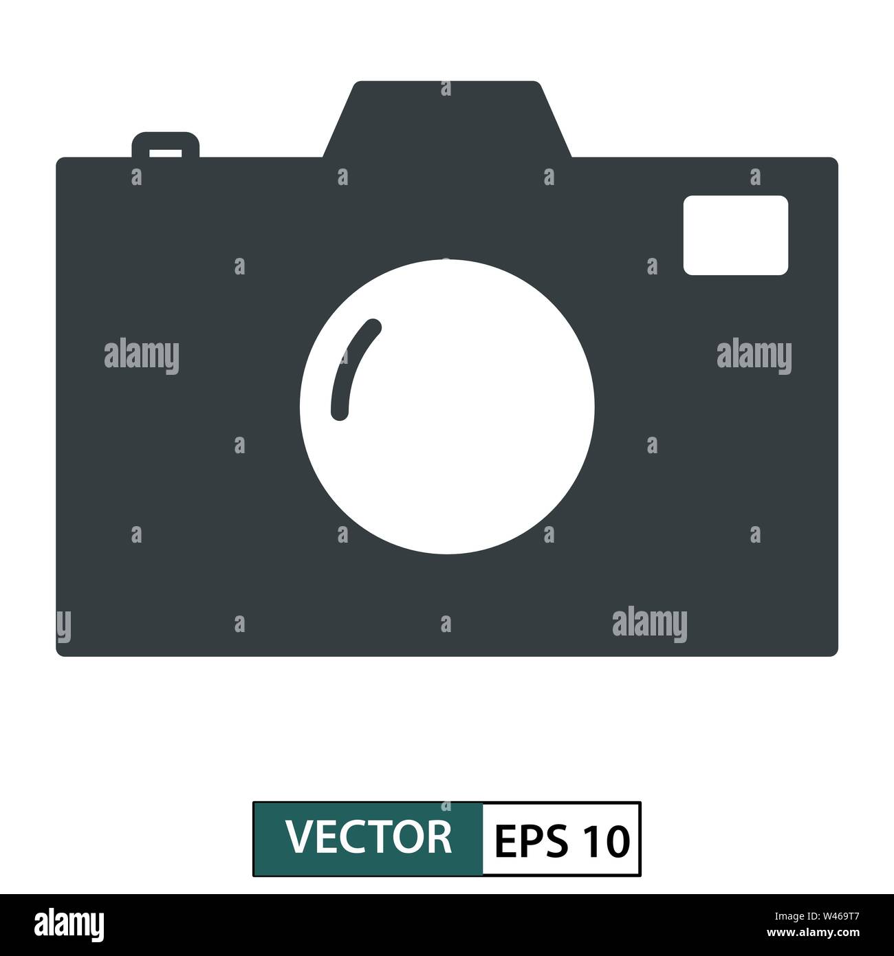 Camera icon, symbol, flat design isolated on white. Vector illustration ...