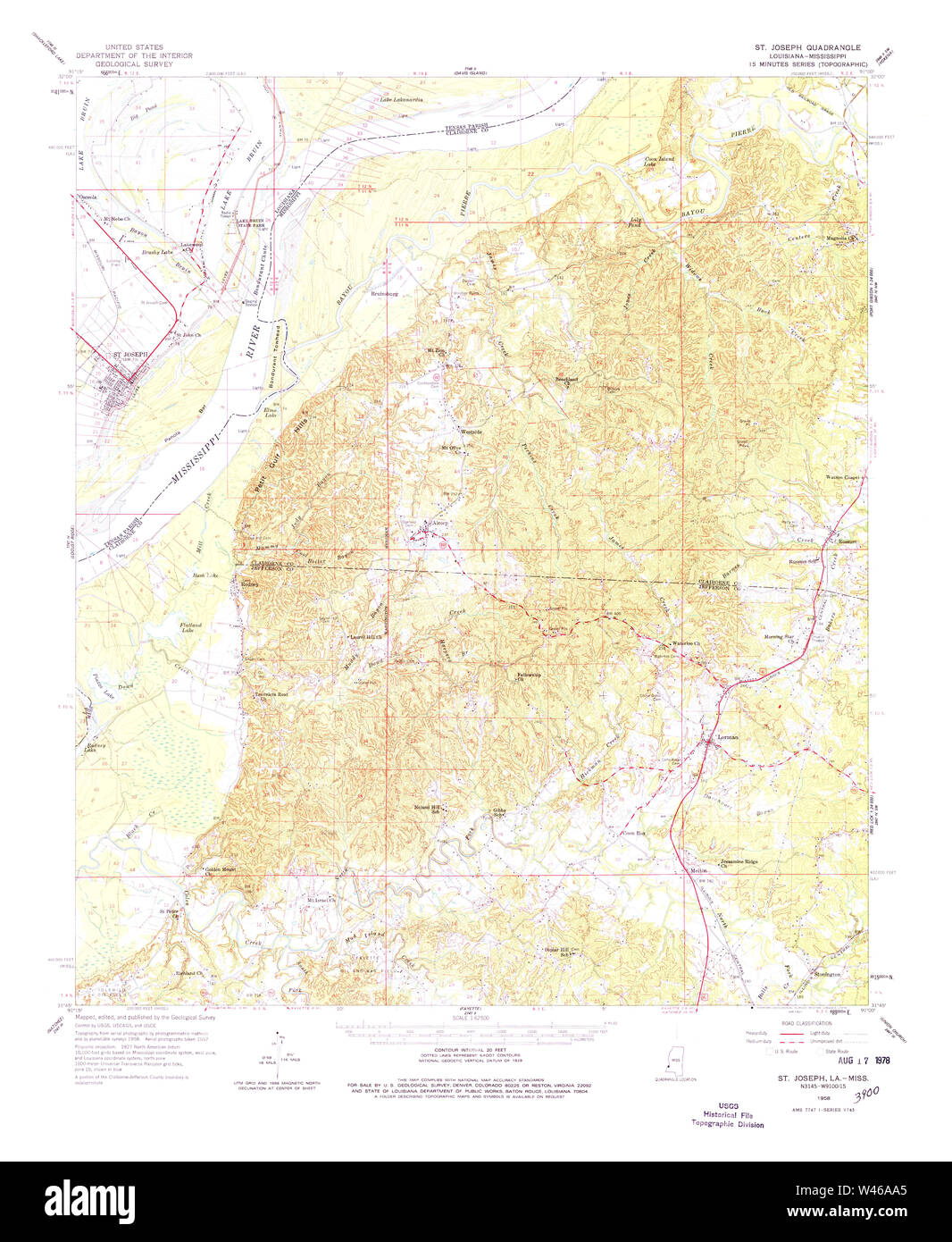 St joseph louisiana map Cut Out Stock Images & Pictures - Alamy
