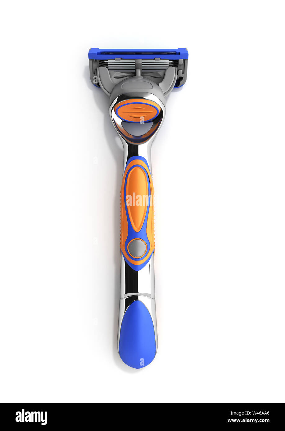 Mens razor 3d render on white background Stock Photo - Alamy