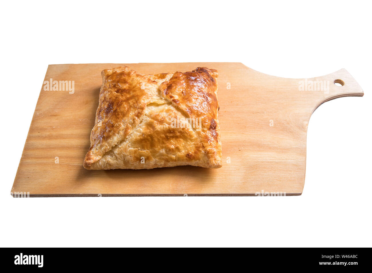 Georgian Penovani khachapuri cheese puff pastry on a white background ...